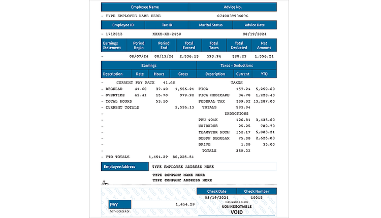 Paystub Generator | Pro Check Stub Maker | #1 Stub Creator