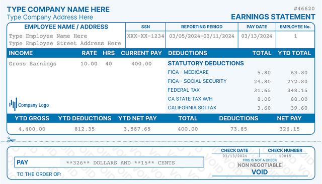 Real Paycheck Stubs | Generate Your Real Check Stub