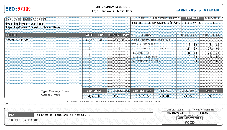 Paystub Generator | Pro Check Stub Maker | #1 Stub Creator
