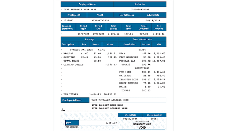 Paystub Generator | Pro Check Stub Maker | #1 Stub Creator