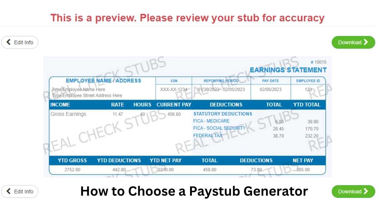 Real Paycheck Stubs | Generate Your Real Check Stub